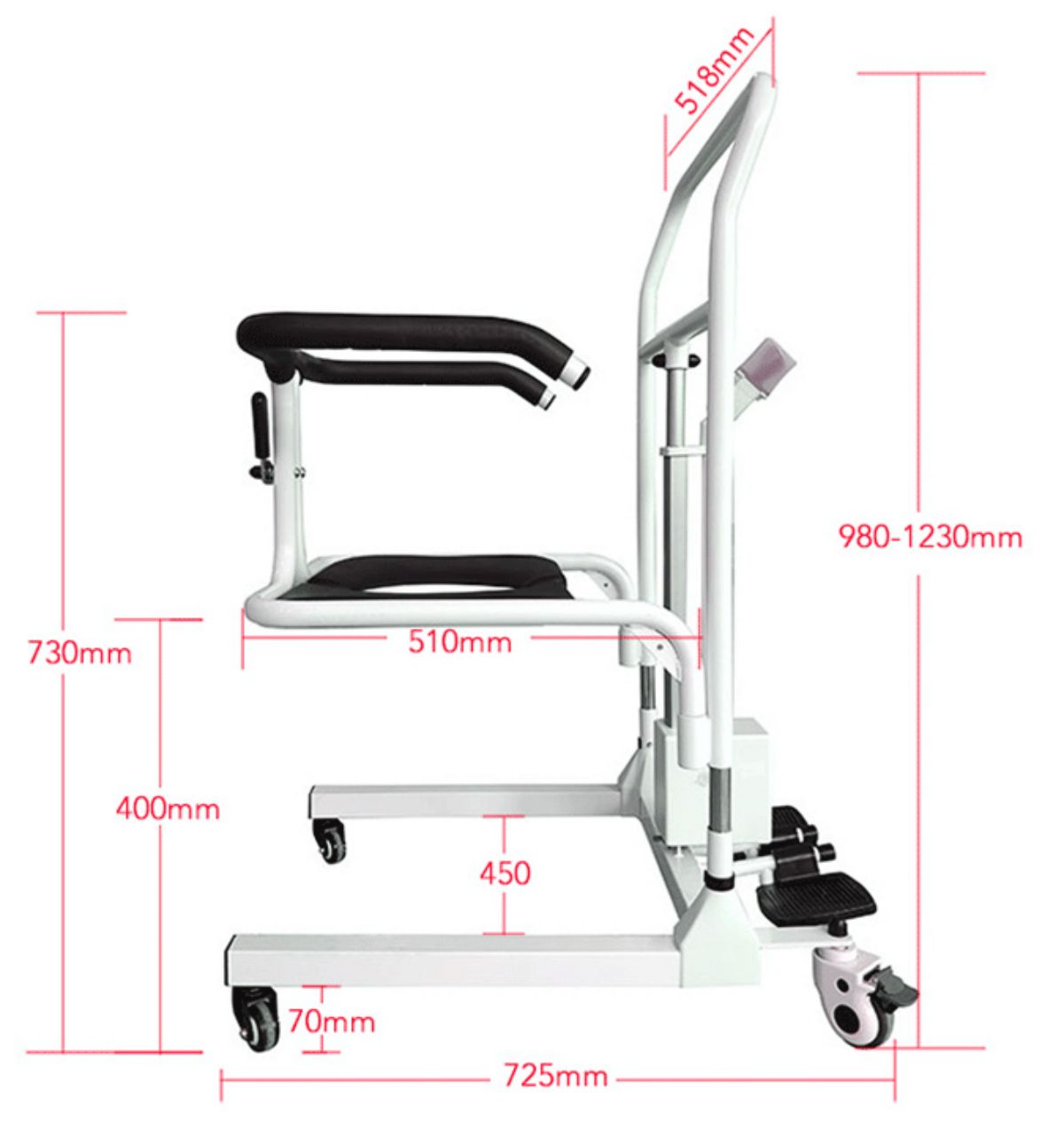 Improve Care with the ZW382 Electric Lift Transfer Chair